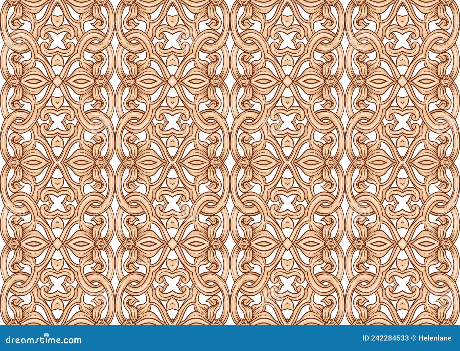 Interlacing Abstract Ornament in the Medieval, Romanesque Style. Stock ...