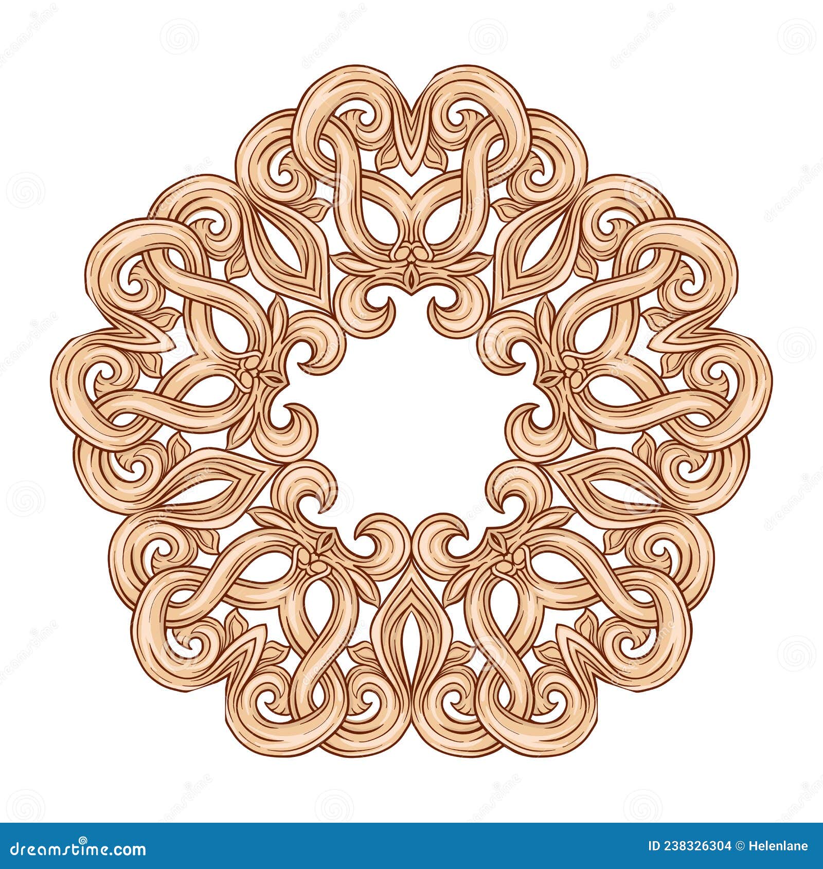 Medieval Circular Panel Is A Design Found In Laon, Vintage Engraving ...