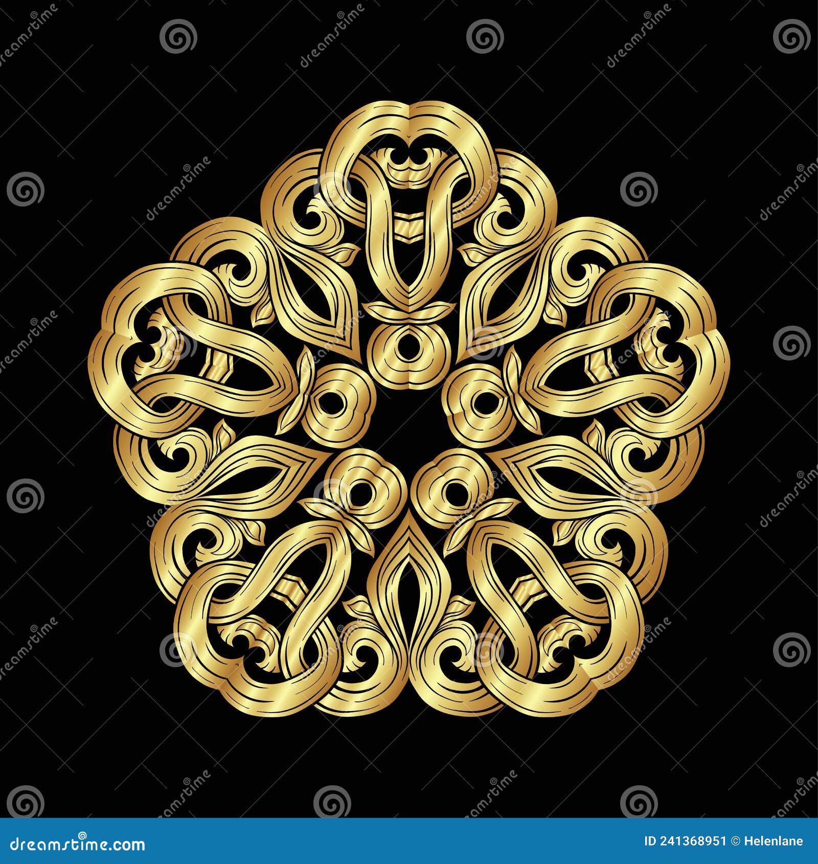 Interlacing Circular Abstract Ornament in the Medieval, Romanesque ...