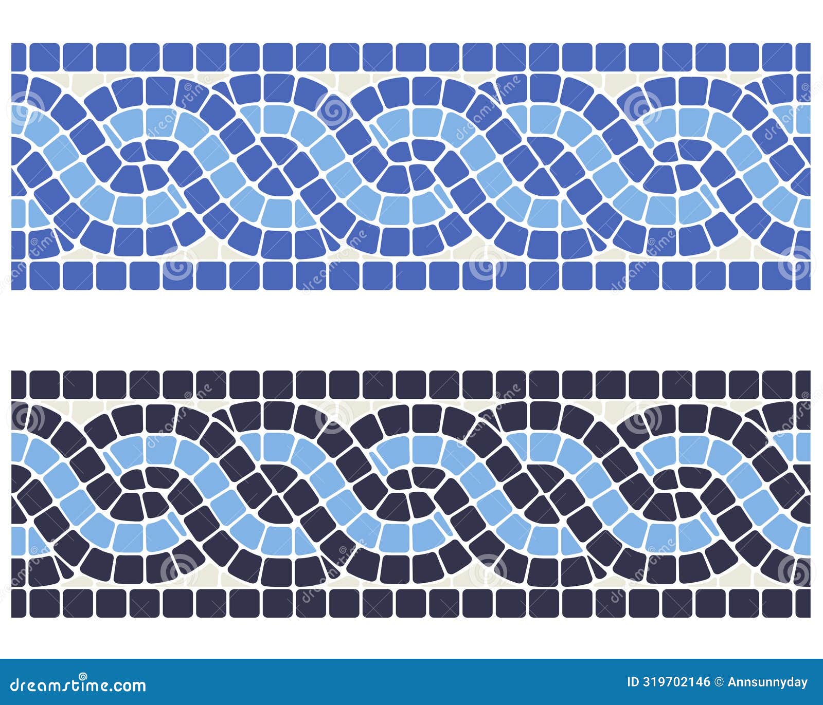 Interlacing Mosaic Braid, Seamless Pattern with Interweaving Tile Lines ...