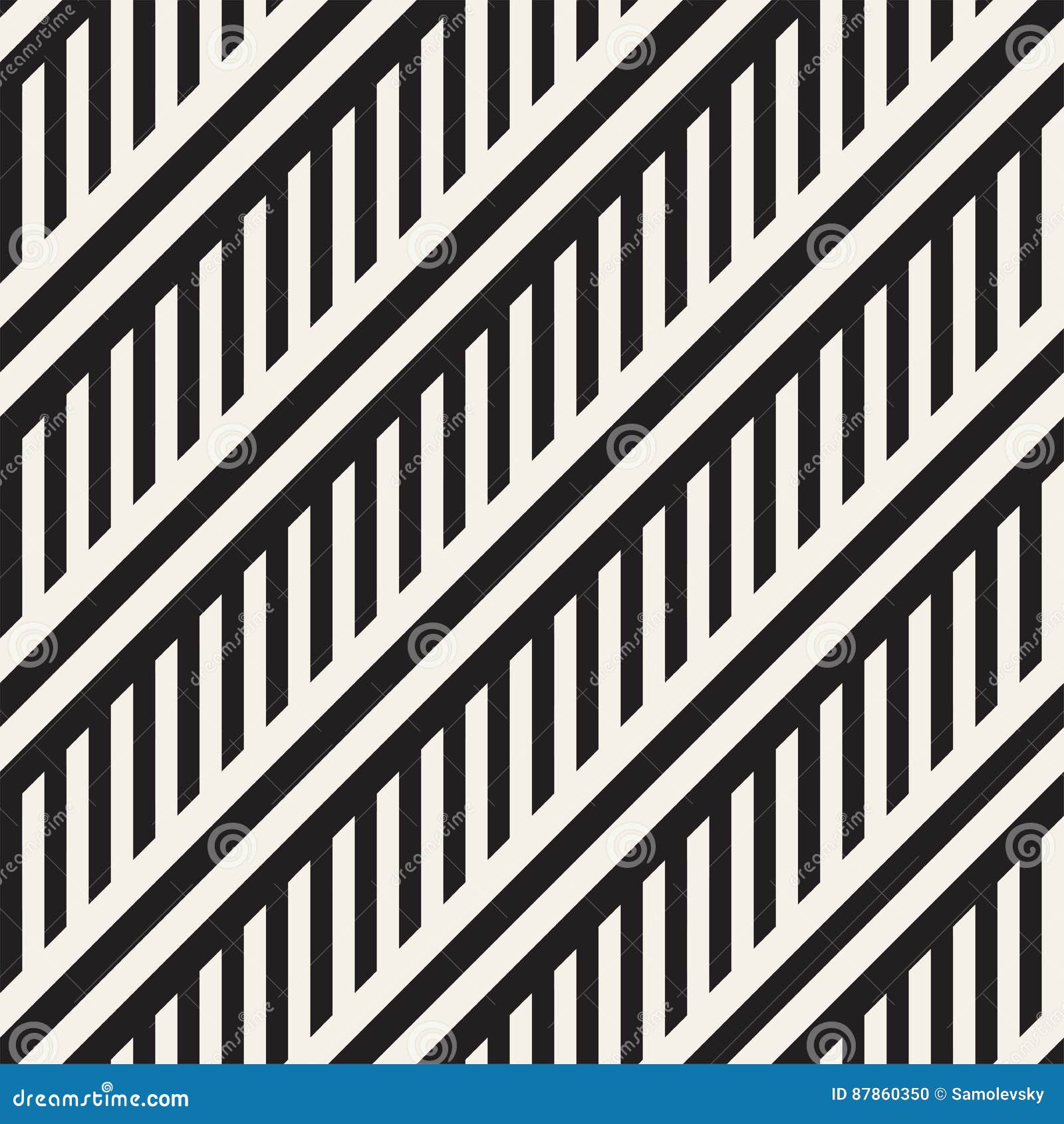 Interlacing Parallel Stripes. Vector Seamless Monochrome Pattern Stock ...