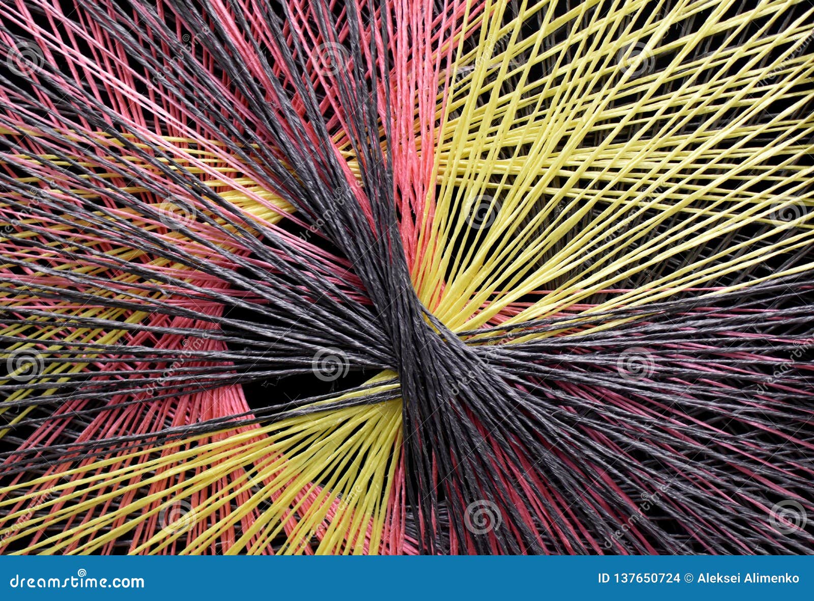 Interlacing Threads of Color.Involuntary Play of Colors Stock Photo ...