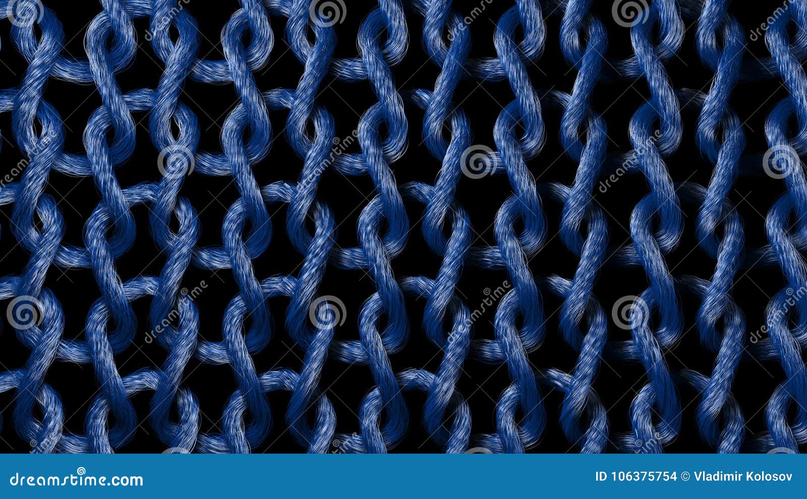 Interlinked Blue Material Strands Stock Illustration - Illustration of ...
