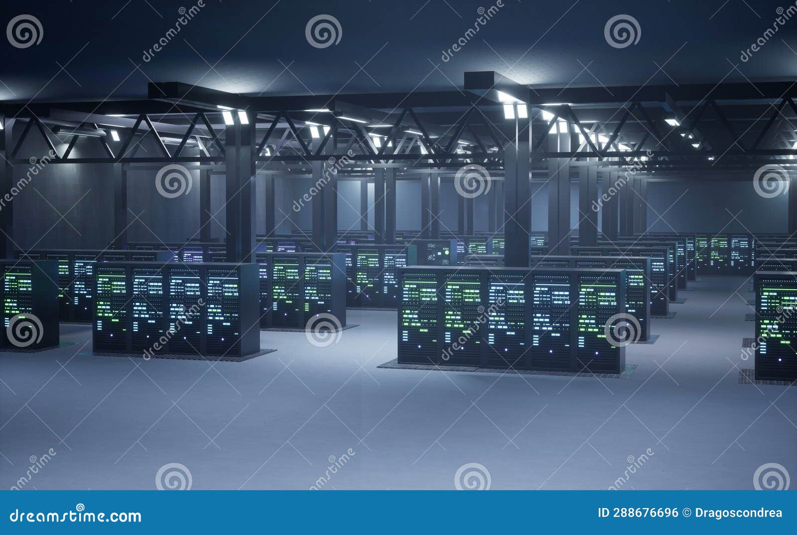 Server Network Doing Complex Operations Stock Illustration ...