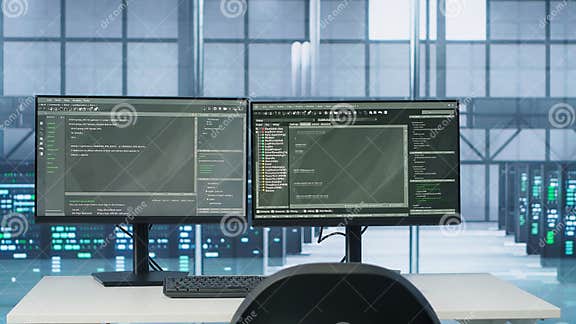 Interlinked Computers in Data Center Creating Server Network Stock ... Interlinked Computers in Data Center Creating Server Network Stock ...