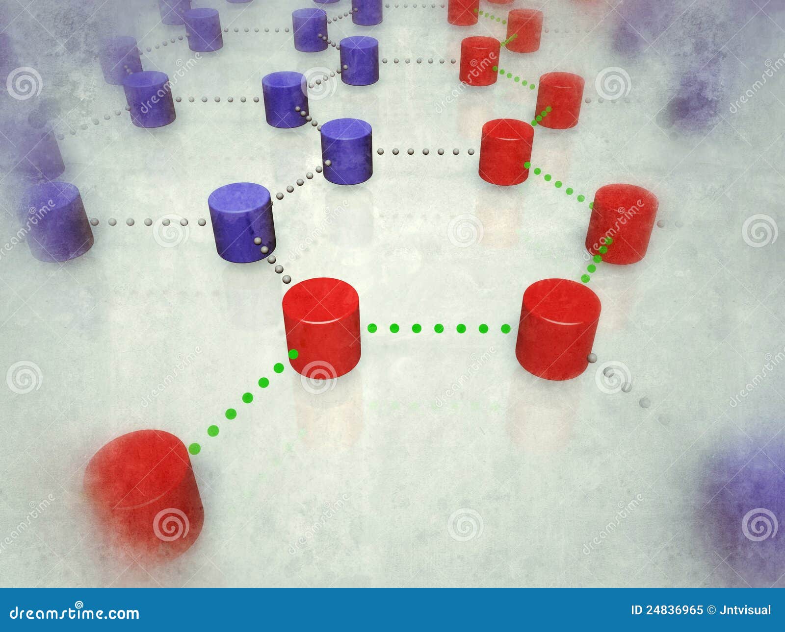 Interlinked nodes stock illustration. Illustration of receding - 24836965