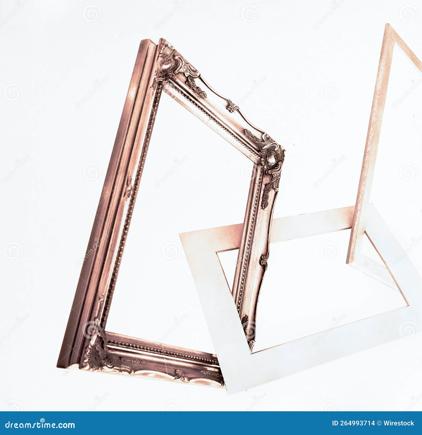 Interlinked Picture Frames Isolated on White Background Stock Photo ...