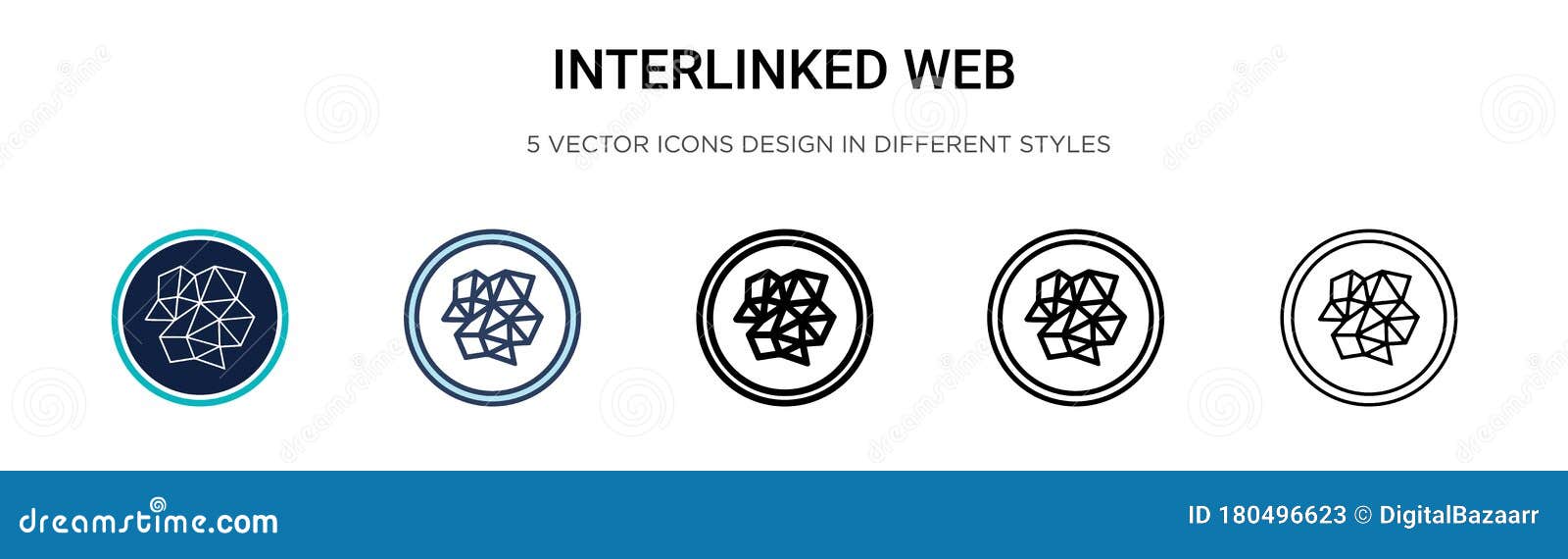 Interlinked Web Icon in Filled, Thin Line, Outline and Stroke Style ...