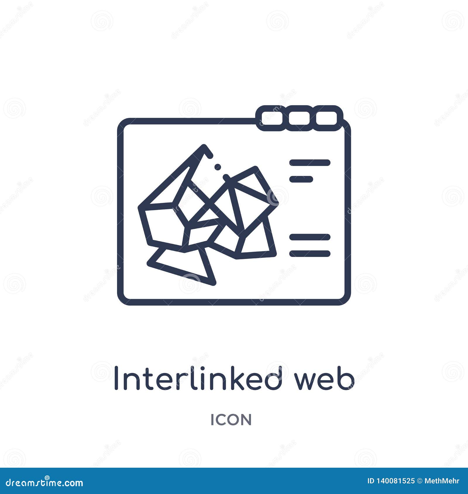 Interlinked Web Icon from Web Outline Stock Vector - Illustration of ...