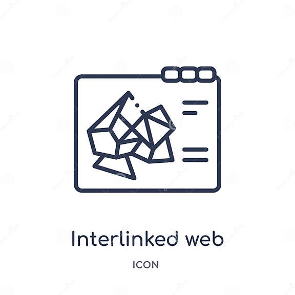 Interlinked Web Icon from Web Outline Stock Vector - Illustration of ...