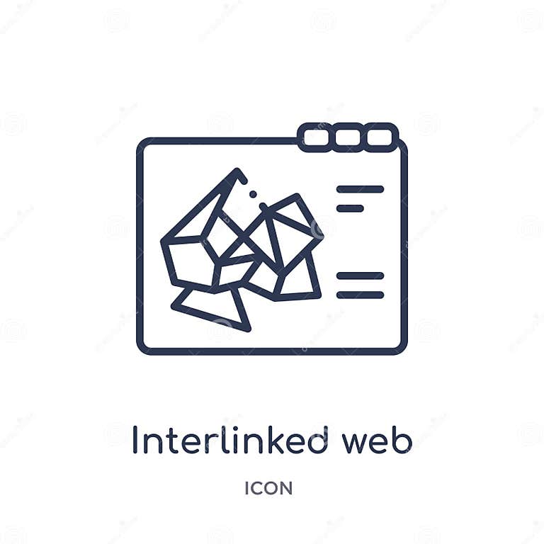 Interlinked Web Icon from Web Outline Stock Vector - Illustration of ...