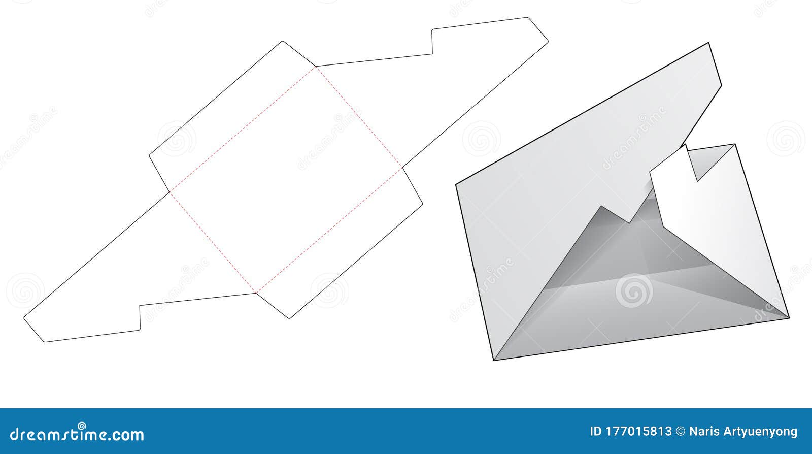 Interlock Envelope Die Cut Template Stock Vector - Illustration of ...