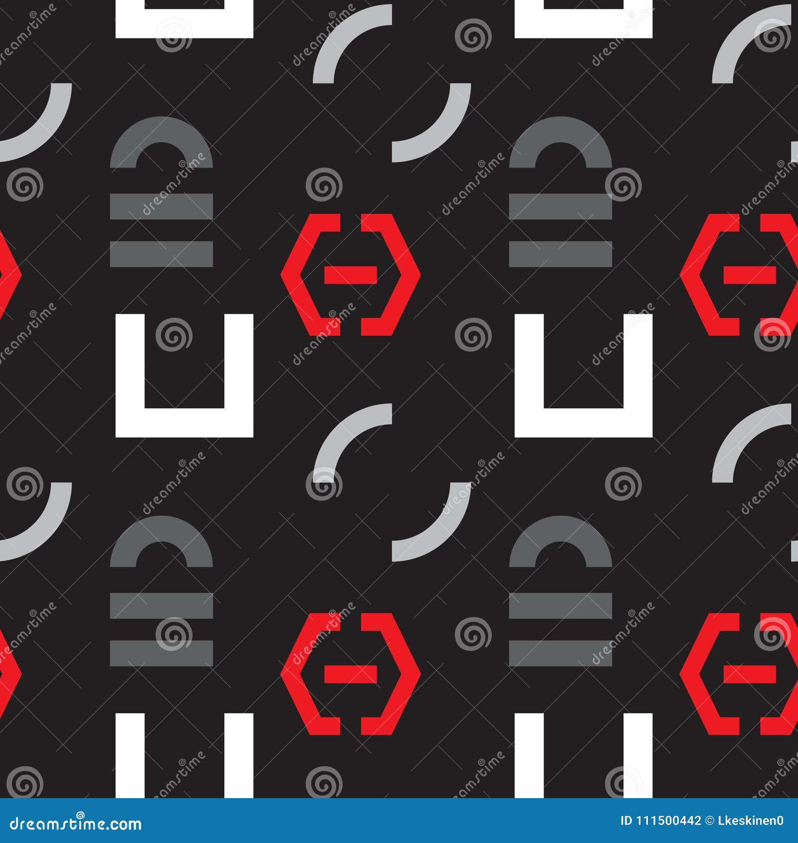 Interlock Graphic Seamless Pattern Stock Vector - Illustration of ...