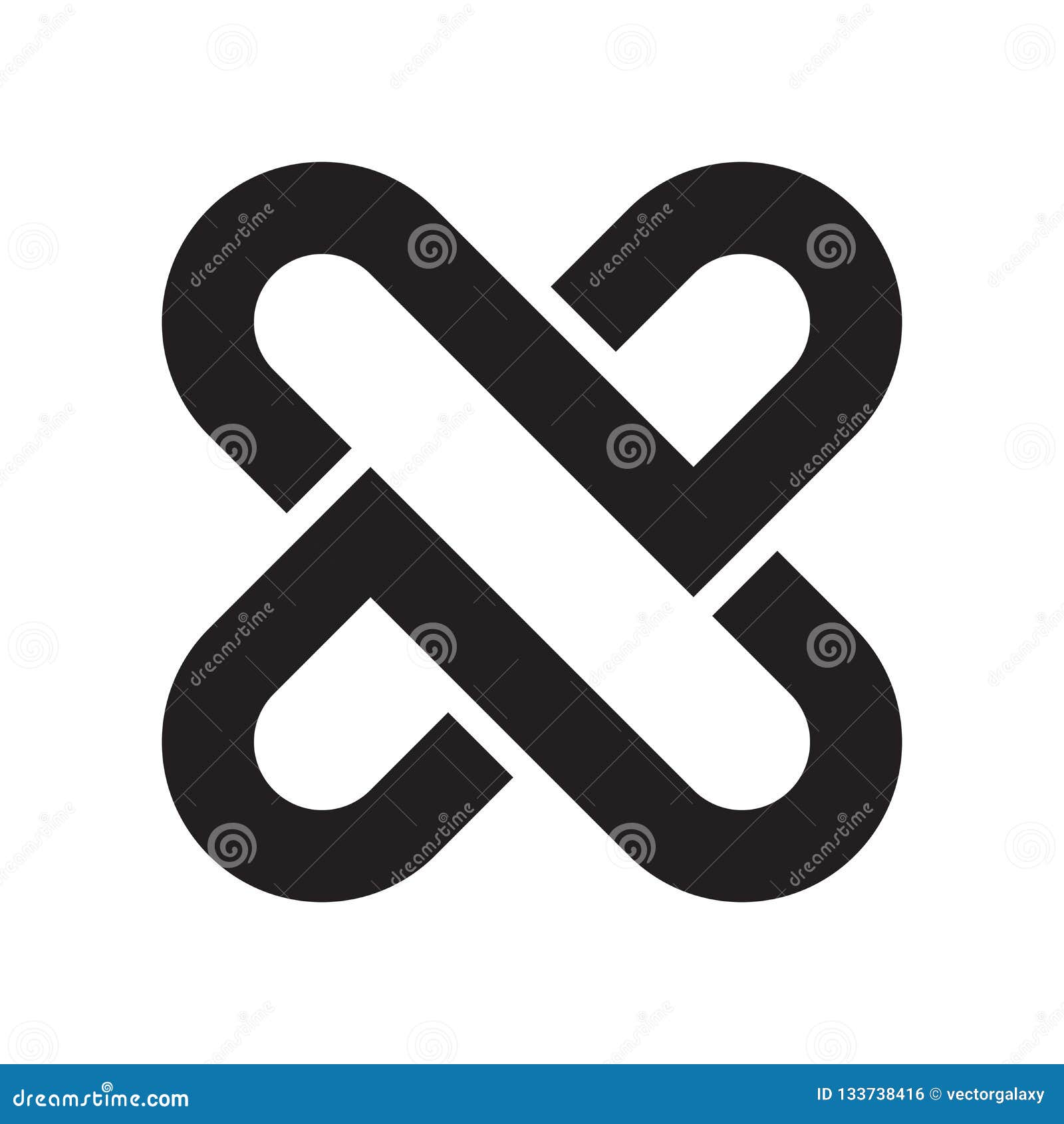 Interlock Icon In Trendy Design Style. Interlock Icon Isolated On White ...