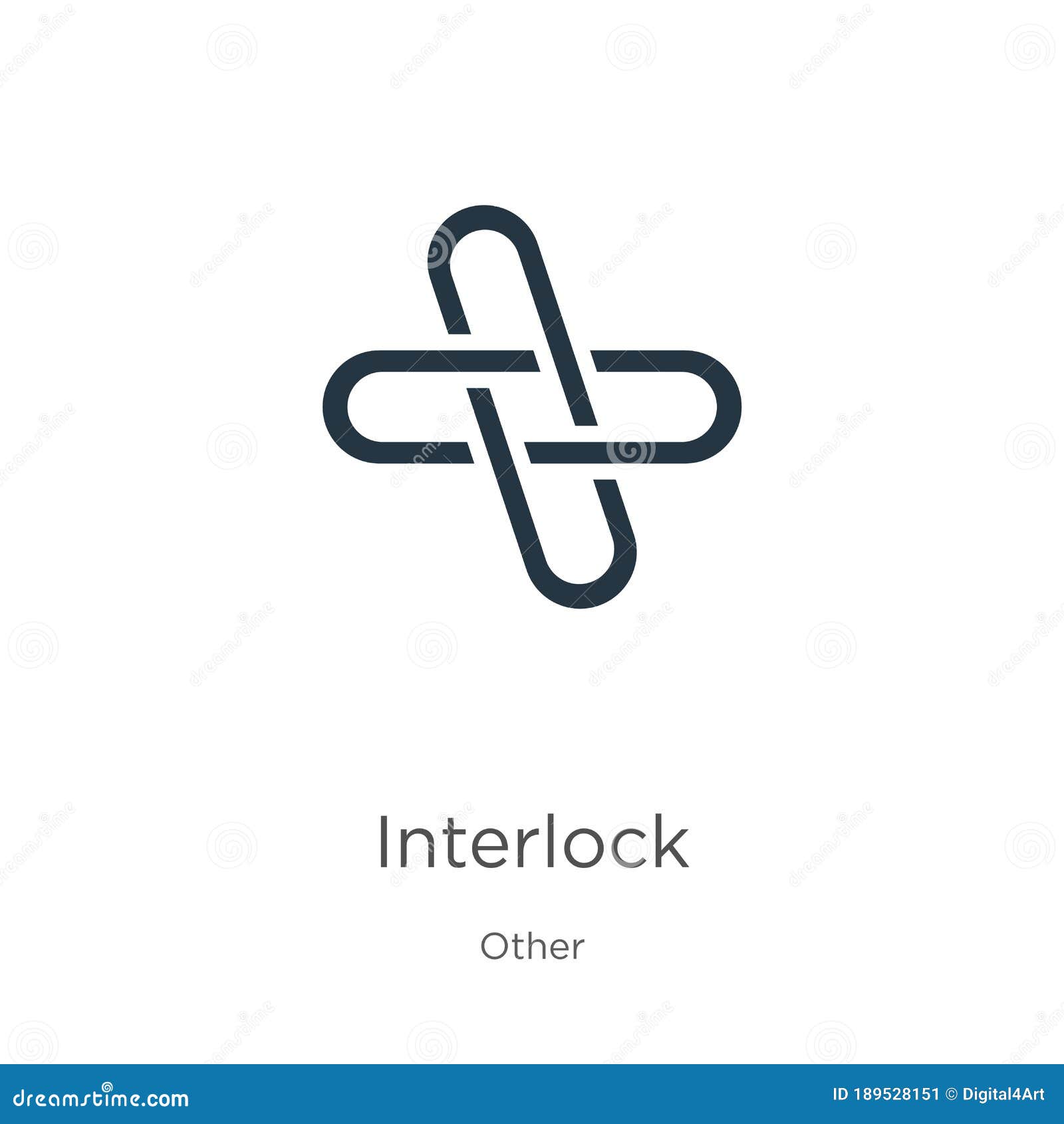 Interlock Icon In Trendy Design Style. Interlock Icon Isolated On White ...