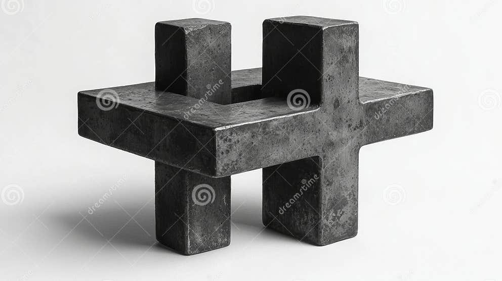 Interlocked Forms stock illustration. Illustration of monochrome ...