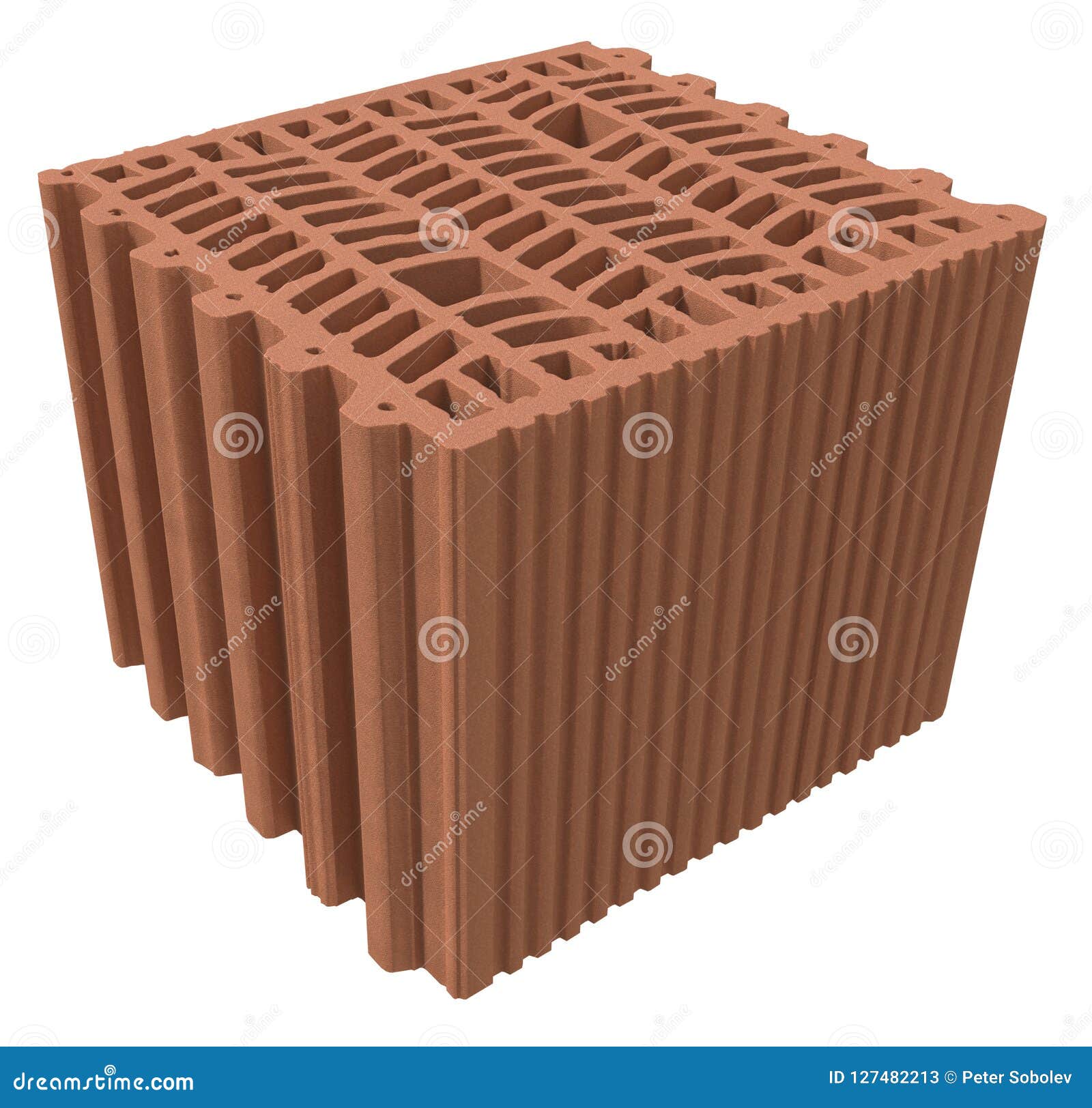 Interlocked thermo brick stock image. Image of rendering - 127482213