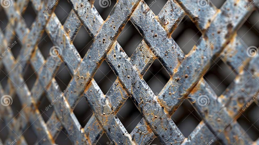 Interlocking Bar Pattern on a Metal Surface. Abstract Design Background ...