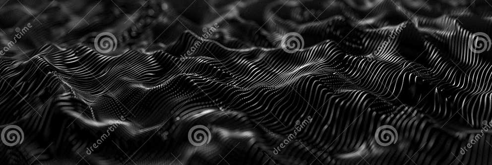 Interlocking Black and White Waves Creating a Hypnotic and Geometric ...