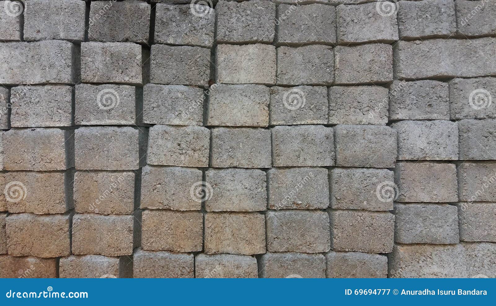 Interlocking Cement Bricks Texture Stock Image - Image of located ...
