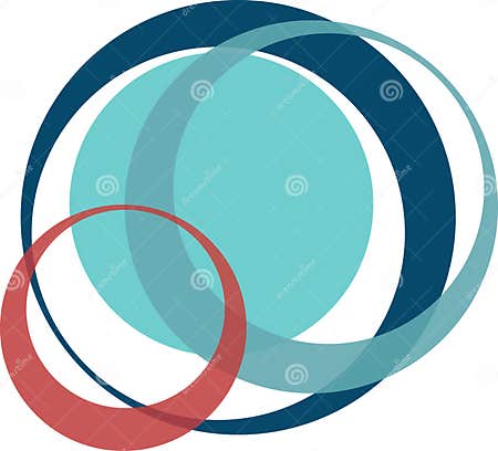 Interlocking circles stock vector. Illustration of lined - 12950785