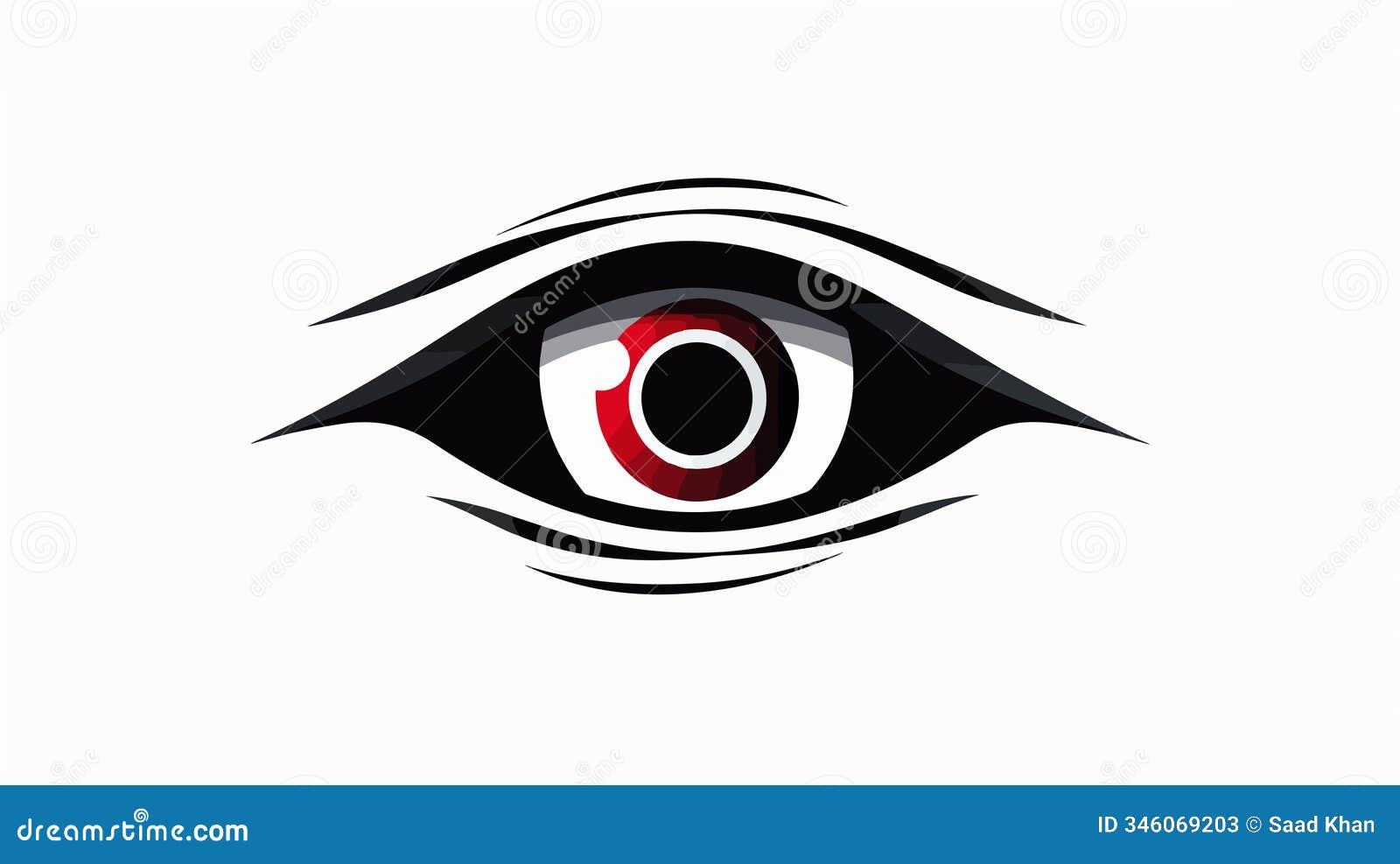Interlocking Circles Eye Vector Symbol Design Stock Illustration ...