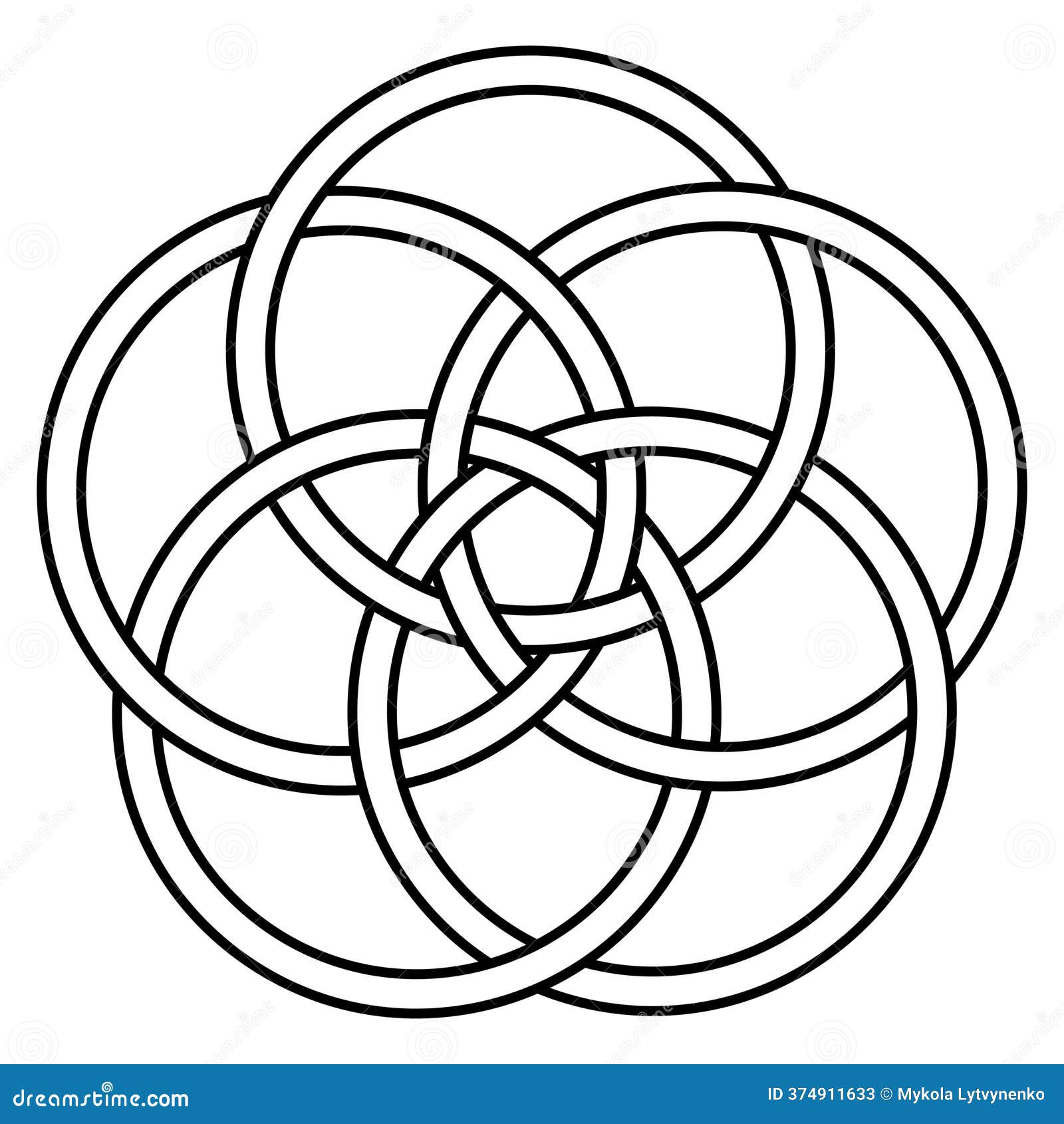 Interlocking Circles Cartoon Vector | CartoonDealer.com #58988835