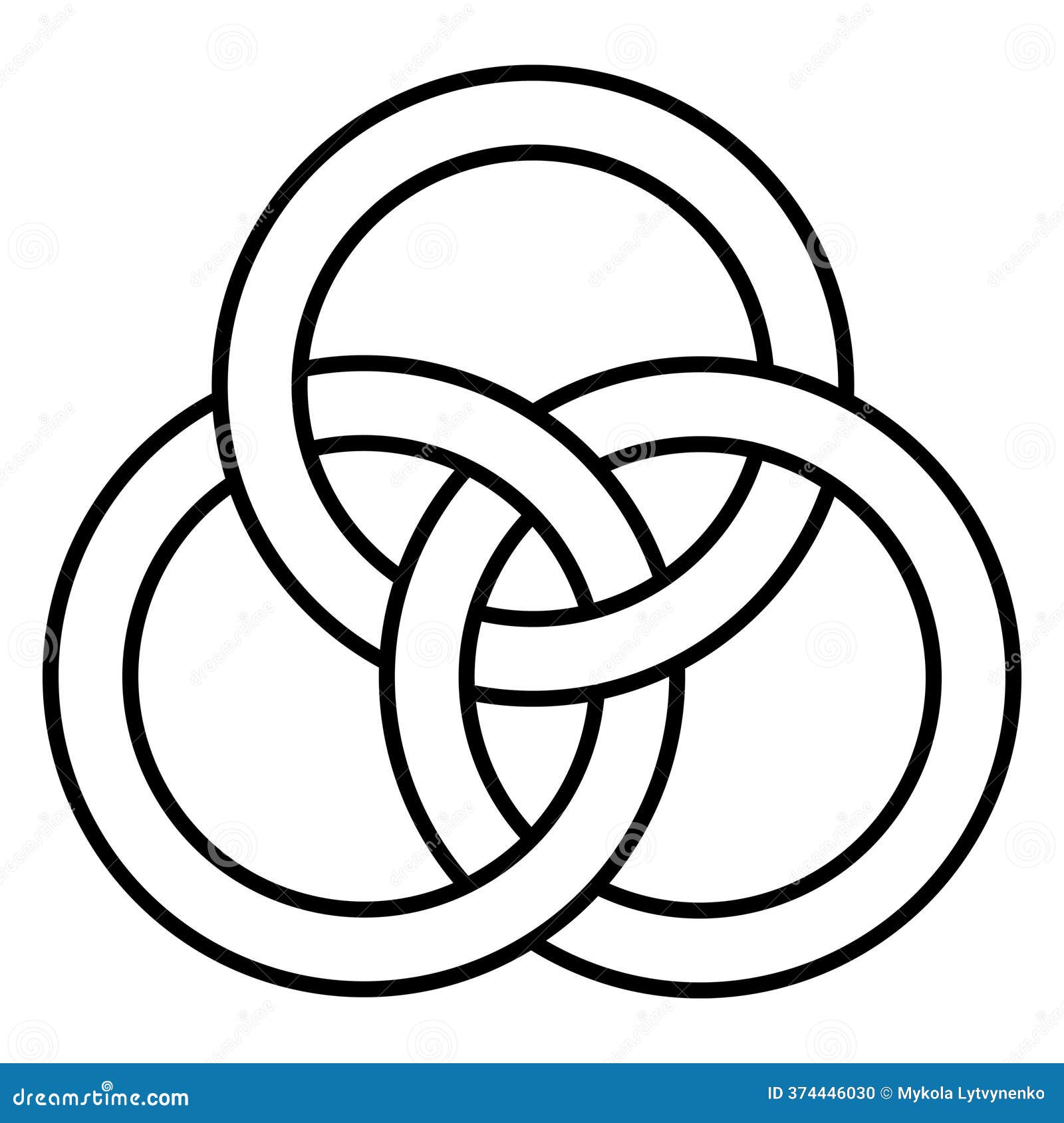 Unity Knot Black White Symbol Vector Illustration | CartoonDealer.com ...
