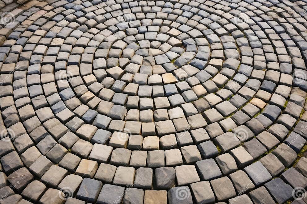 Interlocking Circular Stone Wall Stock Photo - Image of wall, stones ...