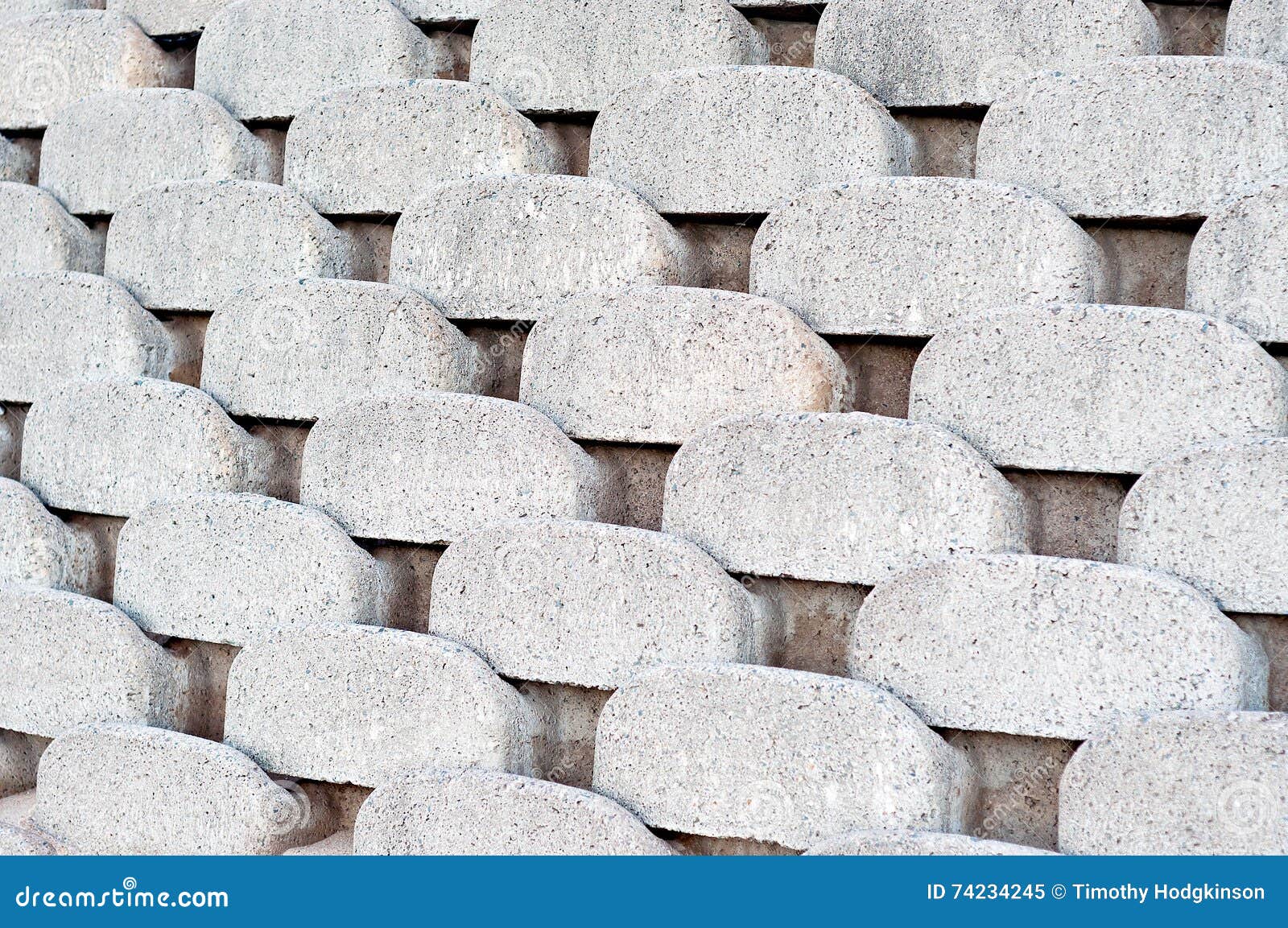 Interlocking Concrete Retaining Wall Stock Image - Image of exterior ...