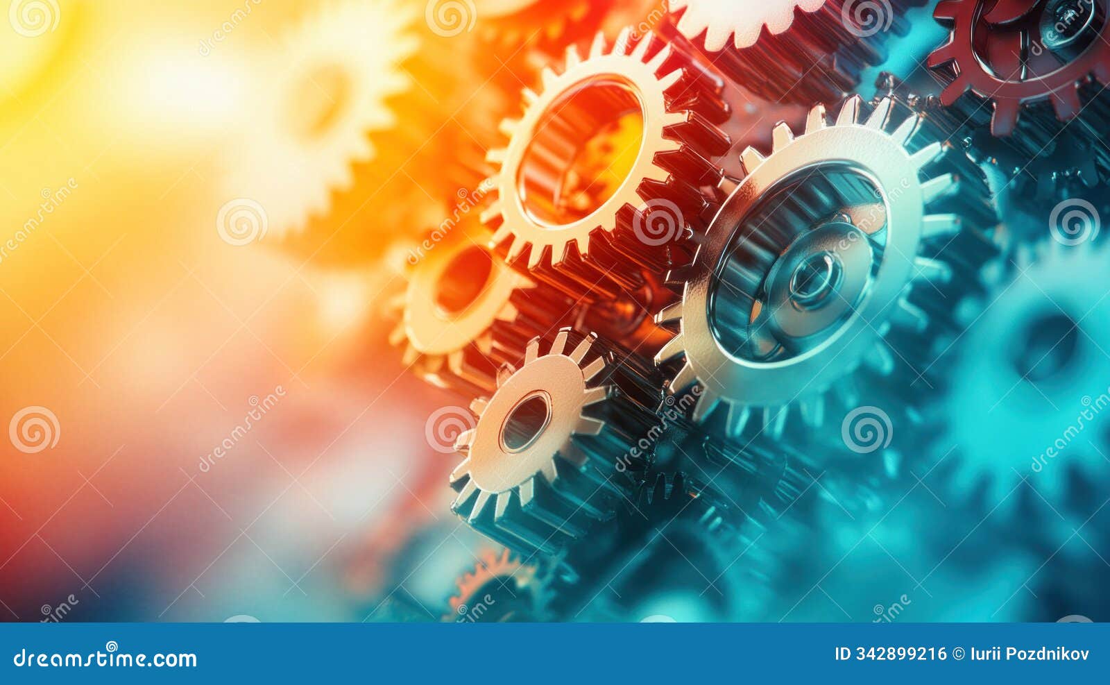 Interlocking Gears Rotating Smoothly in a Complex Mechanism Stock Photo ...