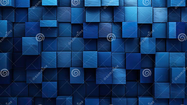 Interlocking Geometric Blue Texture Stock Illustration - Illustration ...