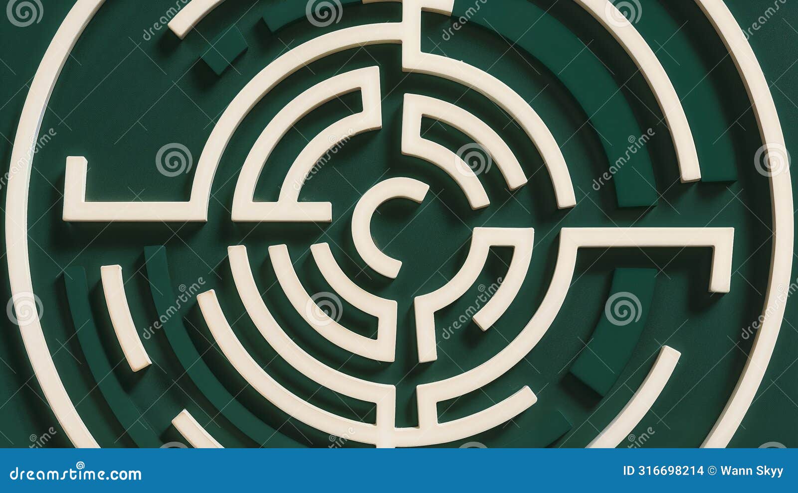Background with Labyrinth Lines, Green and White Stock Illustration ...