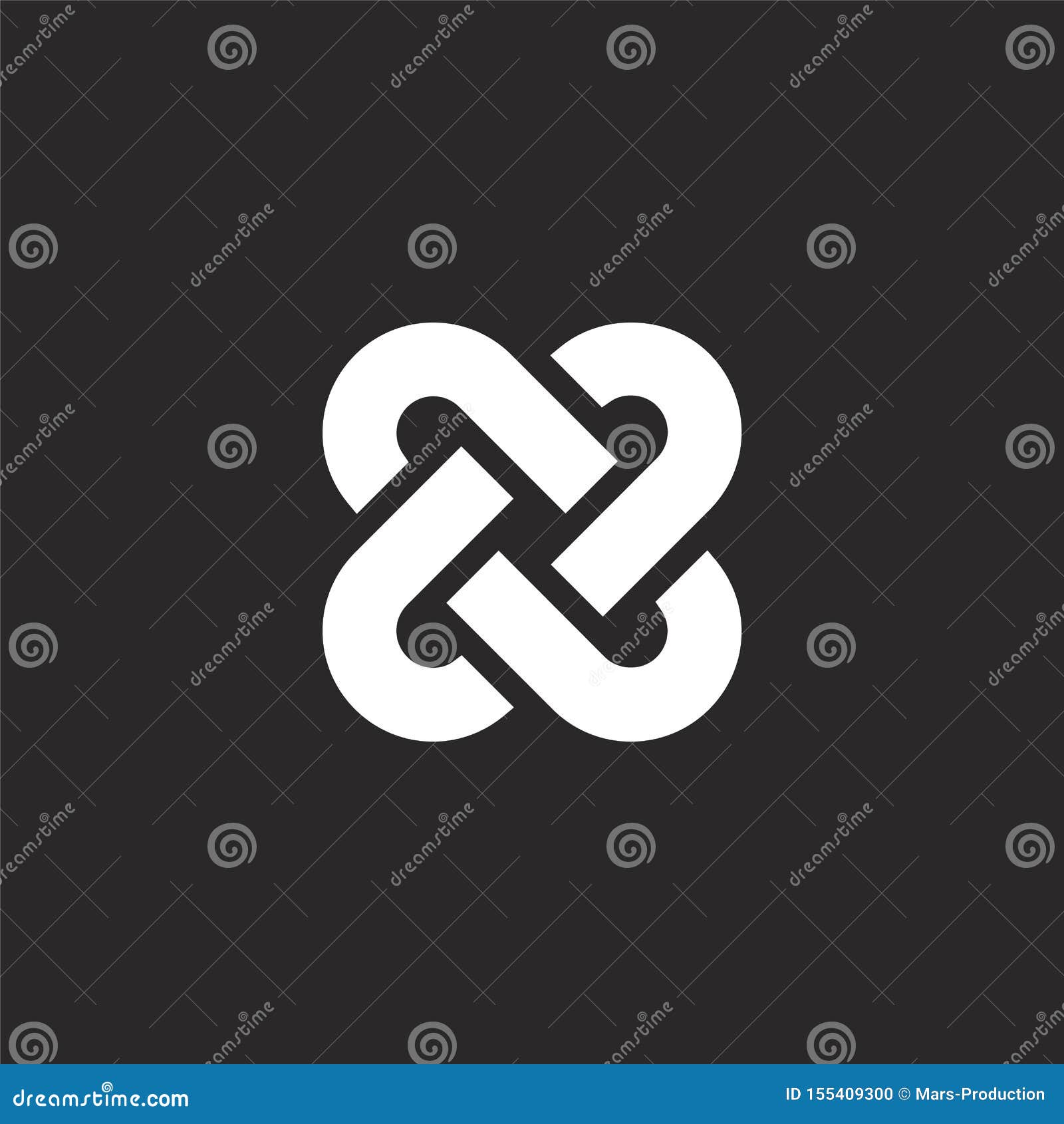Interlocking Icon. Filled Interlocking Icon for Website Design and ...