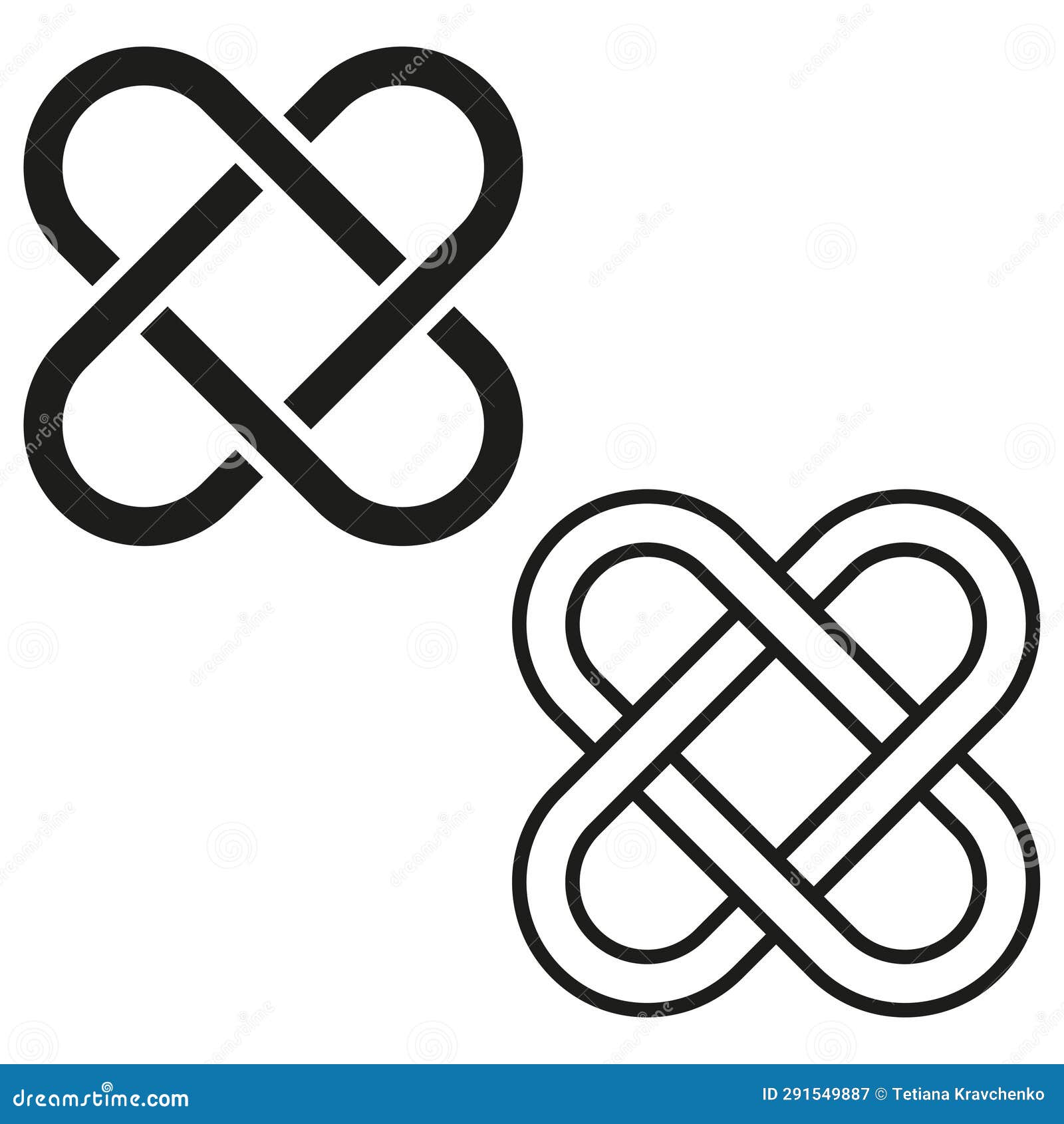 Interlocking Icon Set. Interconnection Symbol. Combine Sign Collection ...