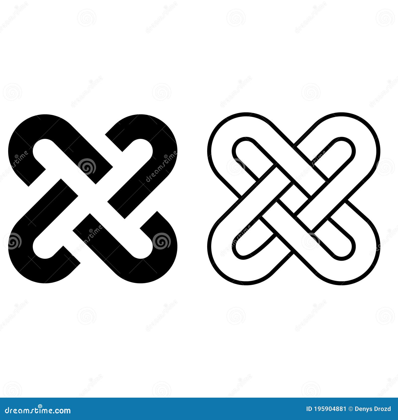 Interlocking Icon Vector Set. Combine Illustration Sign Collection ...