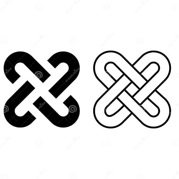 Interlocking Icon Vector Set. Combine Illustration Sign Collection ...