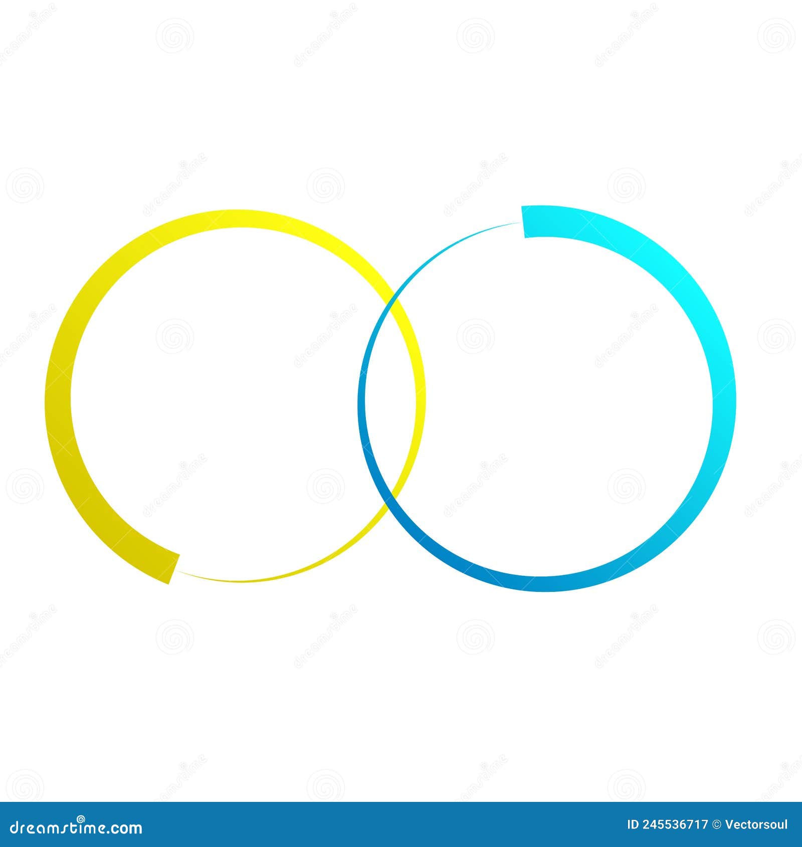 Interlocking, Interlace Circles Circular Geometric Icon, Logo Stock ...