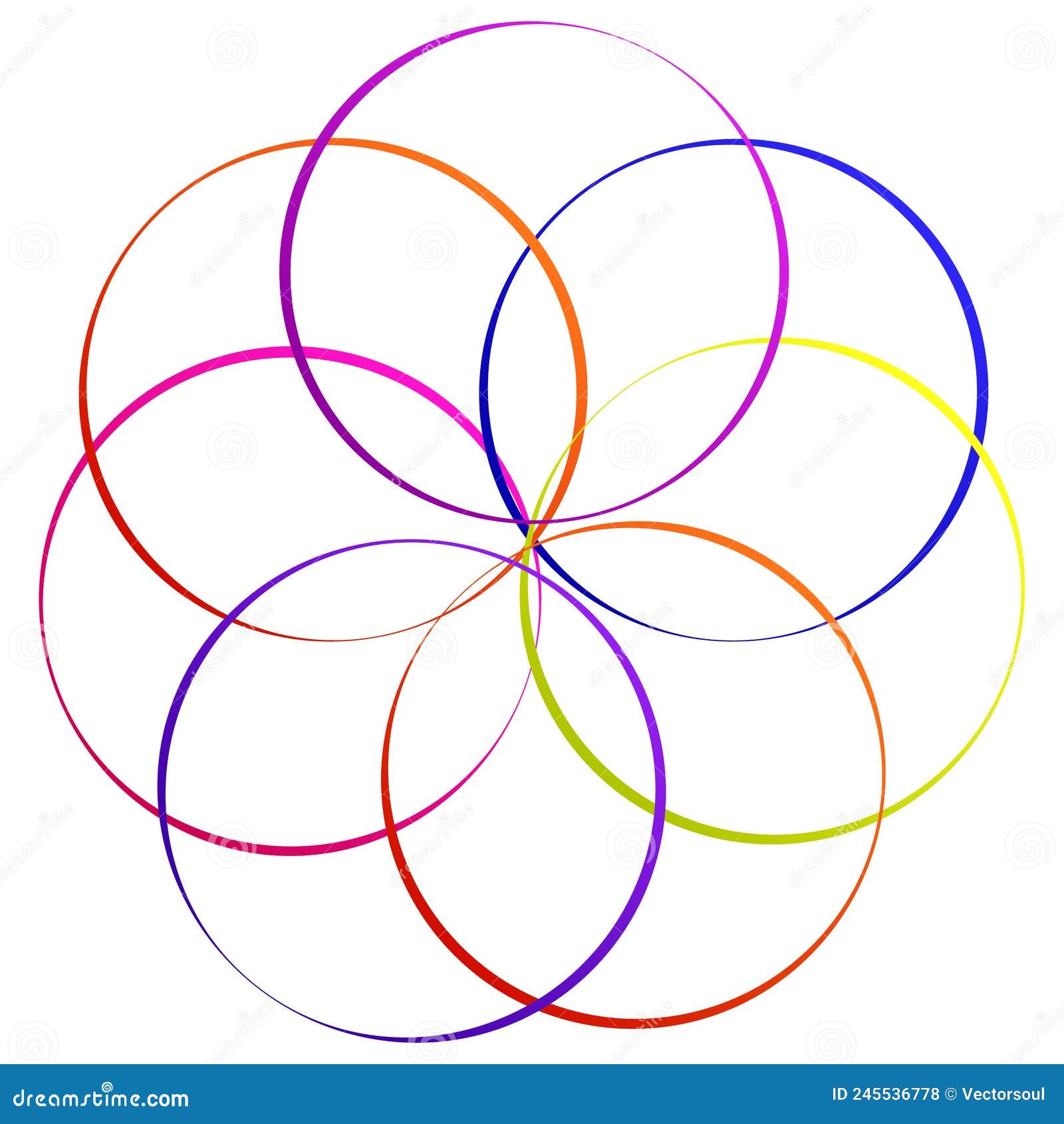 Interlocking, Interlace Circles Circular Geometric Icon, Logo Stock ...