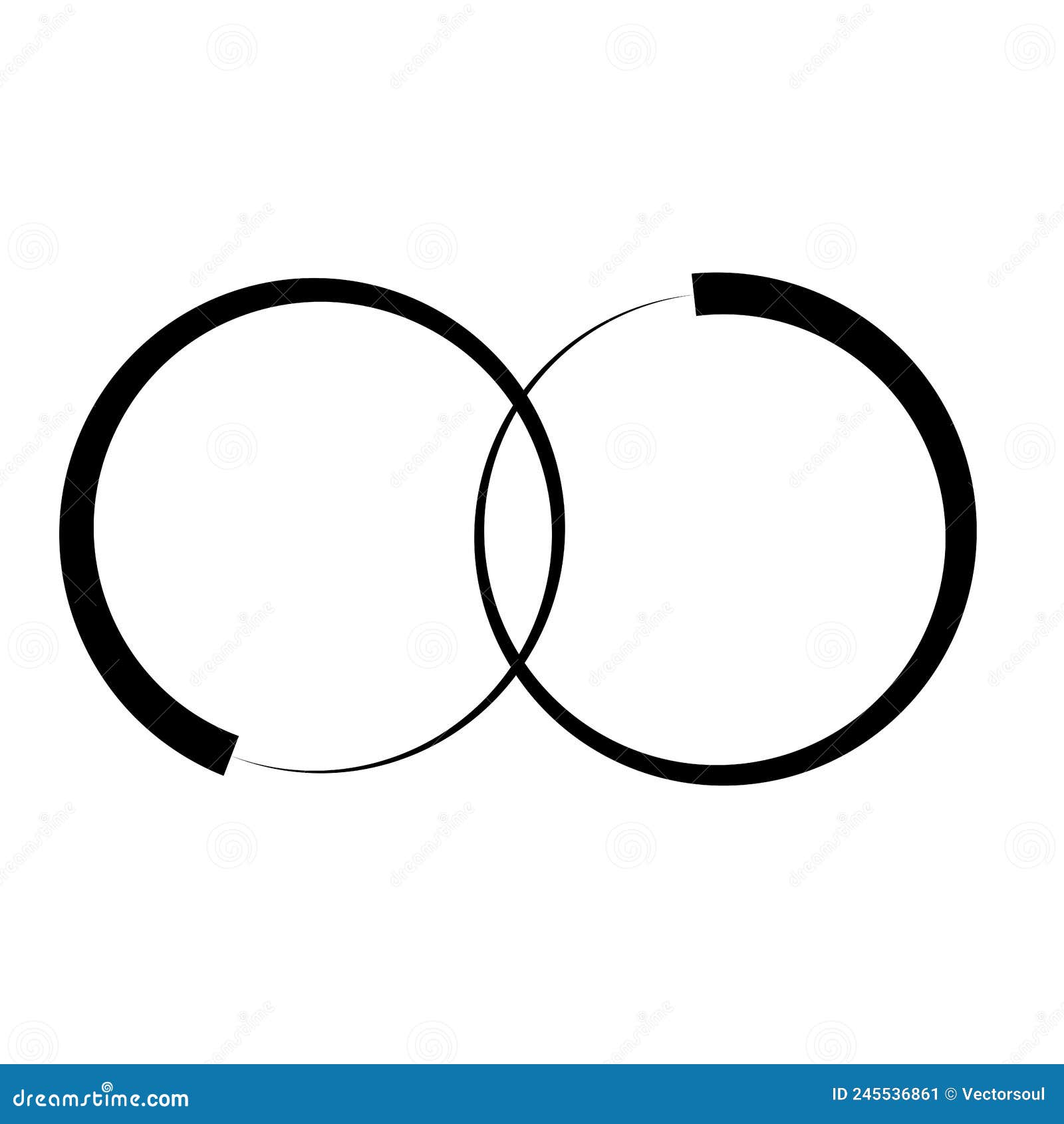 Interlocking, Interlace Circles Circular Geometric Icon, Logo Stock ...