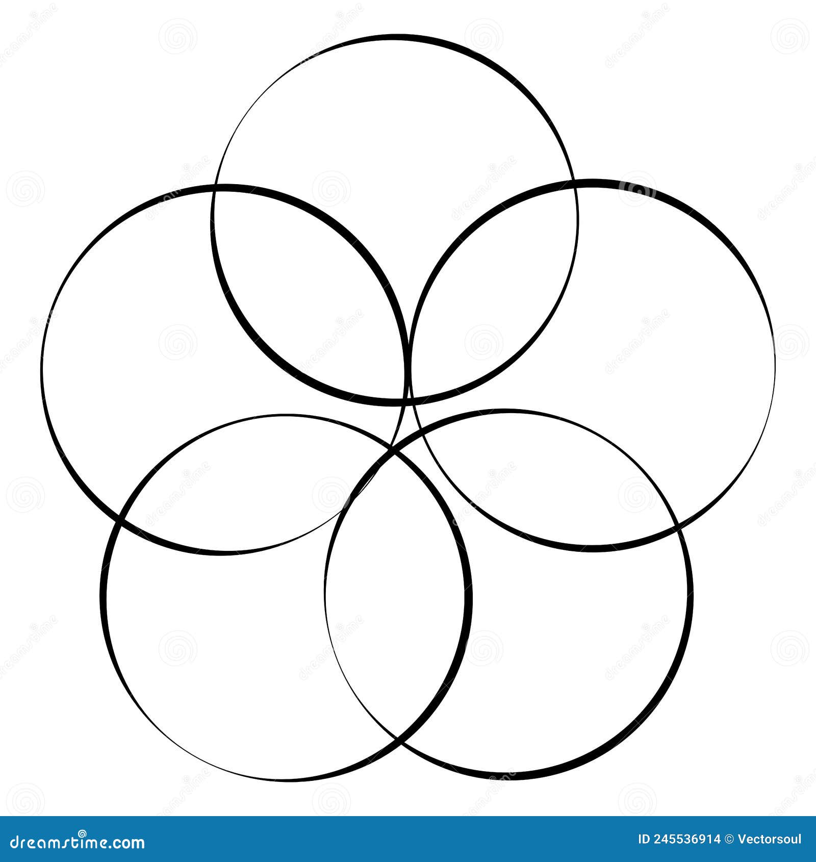 Interlocking, Interlace Circles Circular Geometric Icon, Logo Stock ...