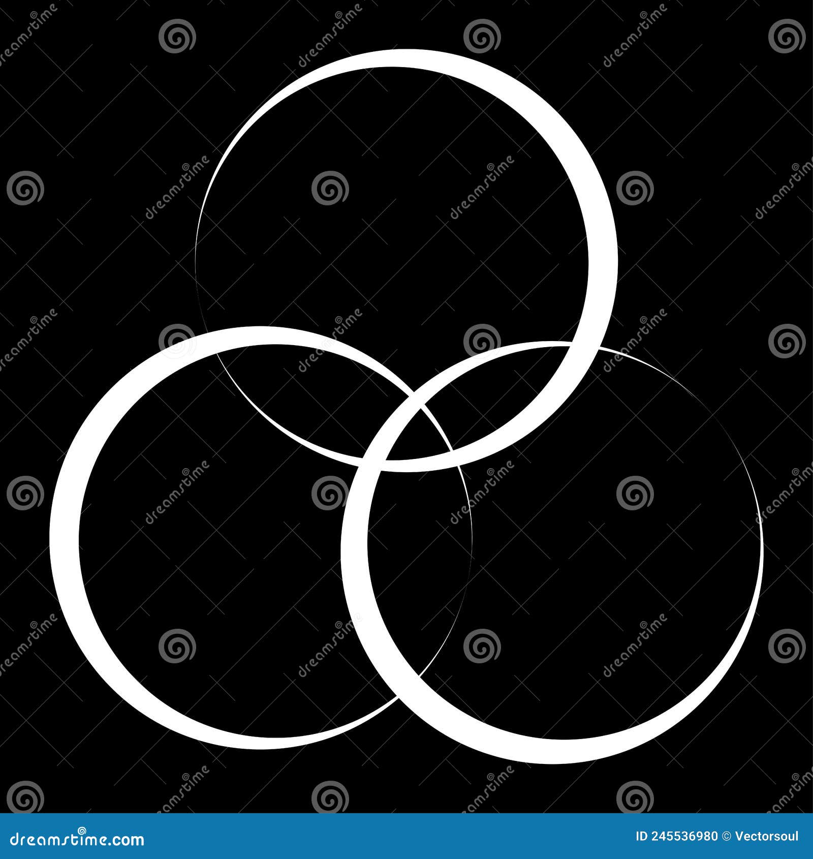 Interlocking, Interlace Circles Circular Geometric Icon, Logo Stock ...