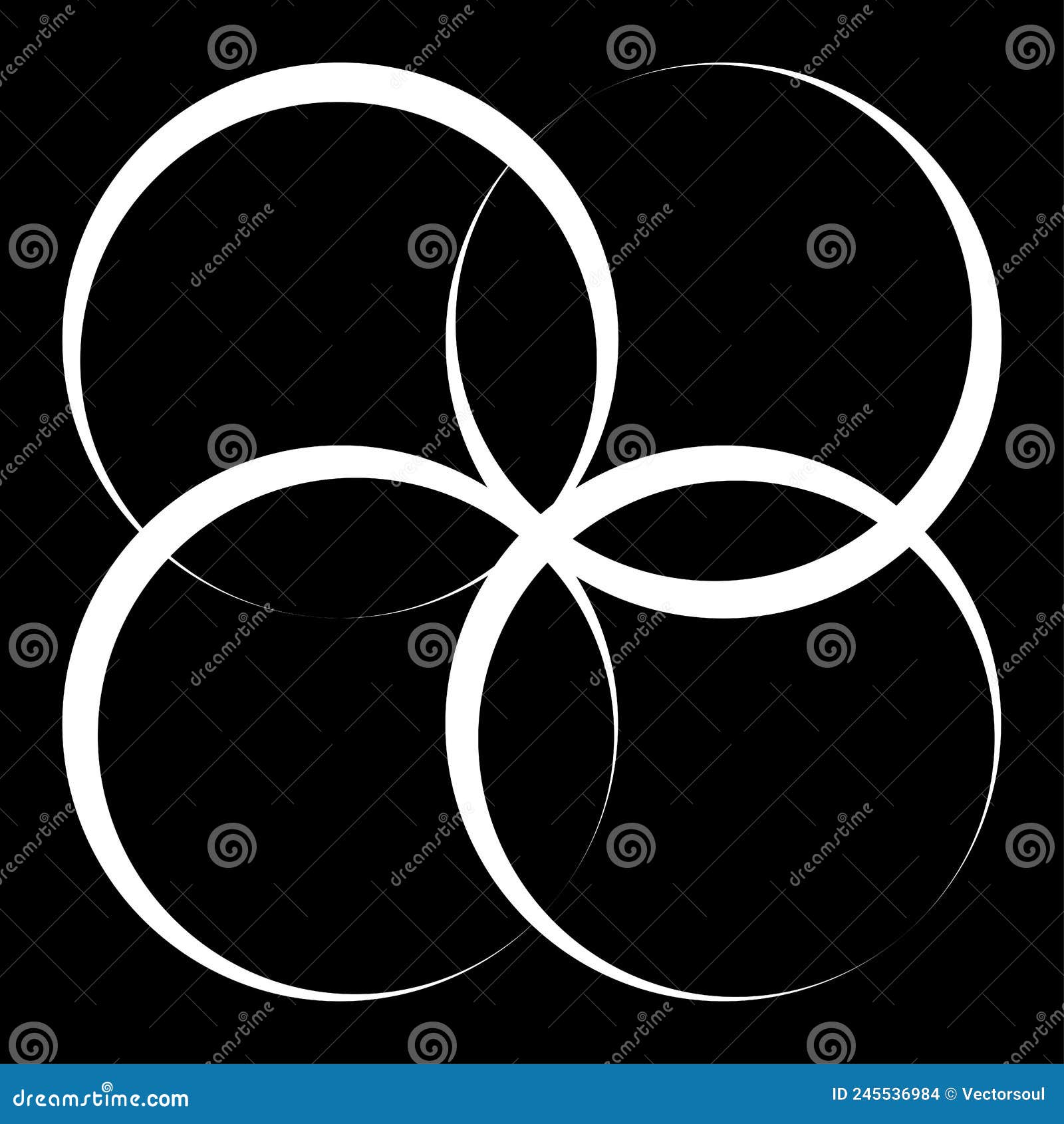 Interlocking, Interlace Circles Circular Geometric Icon, Logo Stock ...