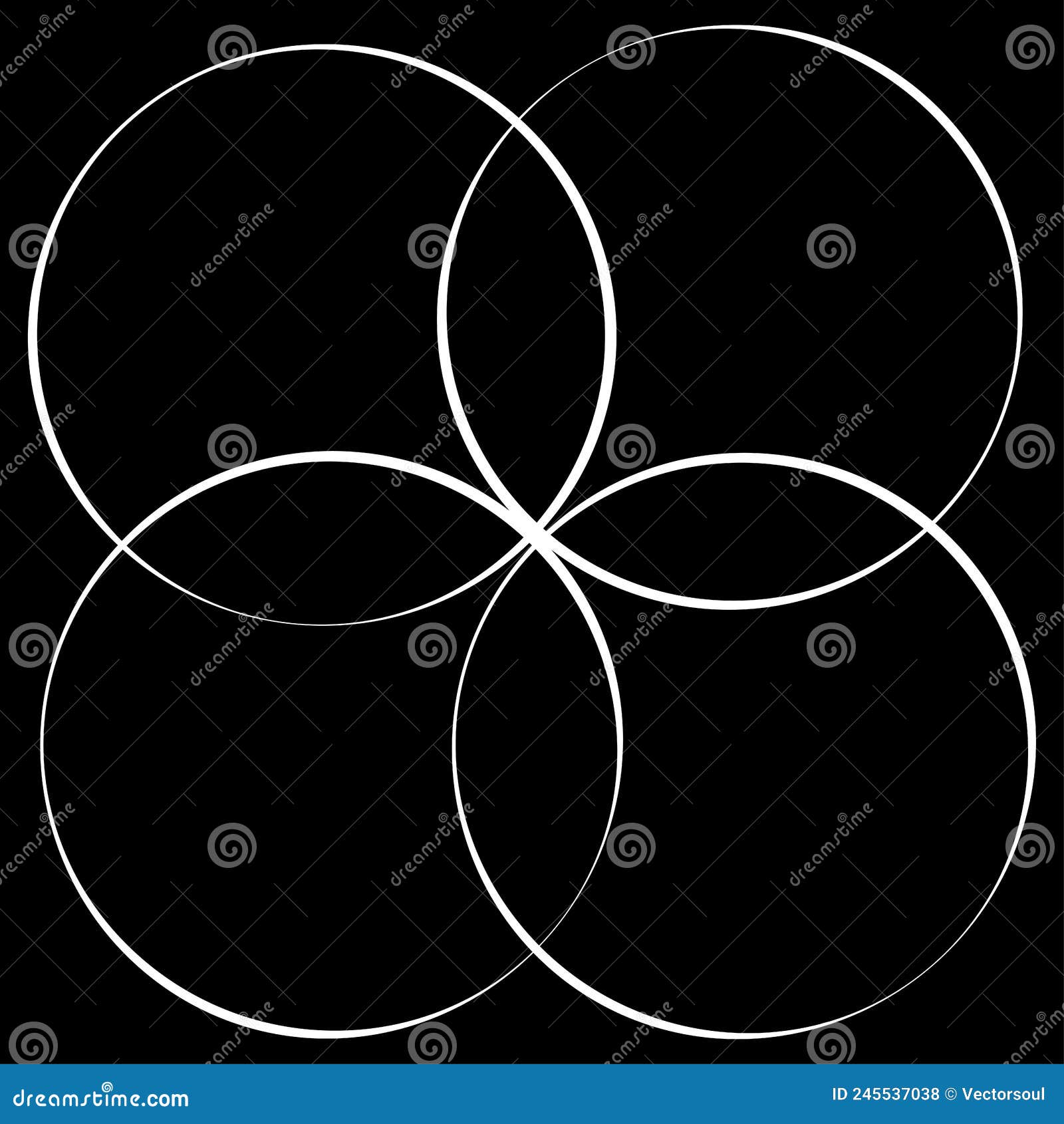 Interlocking, Interlace Circles Circular Geometric Icon, Logo Stock ...