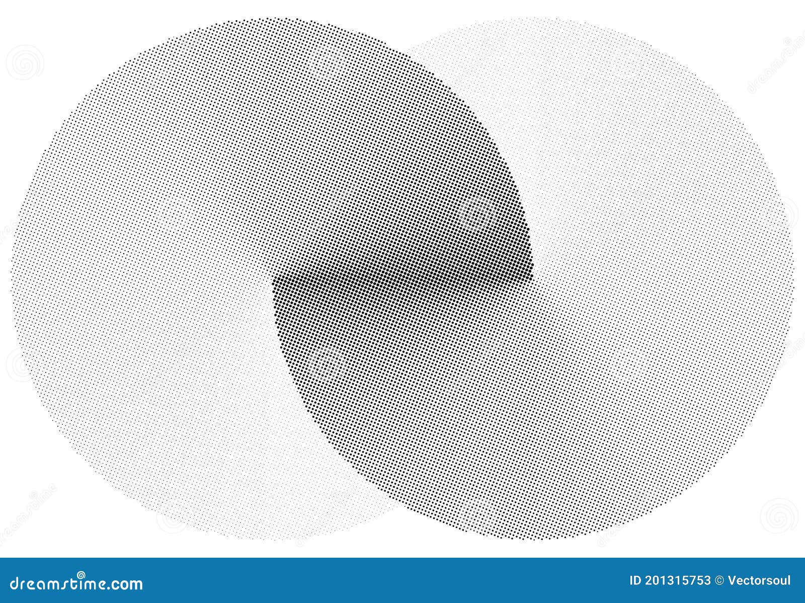 Interlocking, Interlace Halftone Circles Vector Illustration. Infinity ...