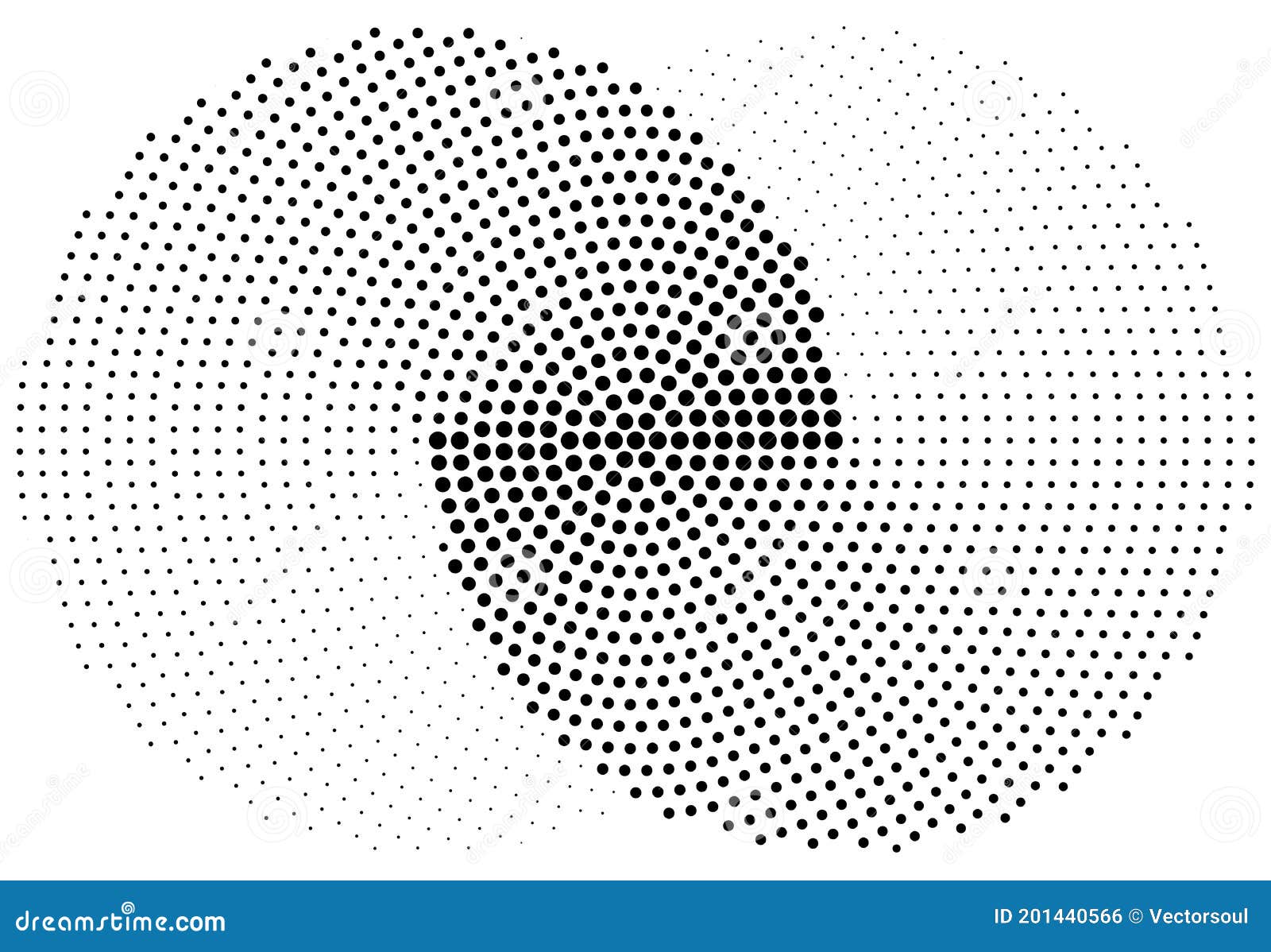 Interlocking, Interlace Halftone Circles Vector Illustration. Infinity ...
