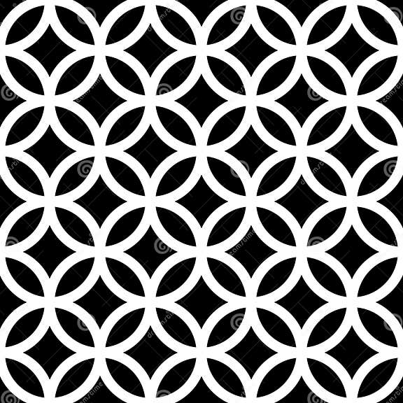 Interlocking, Intersecting Circles, Rings. Repeatable Seamless Pattern ...