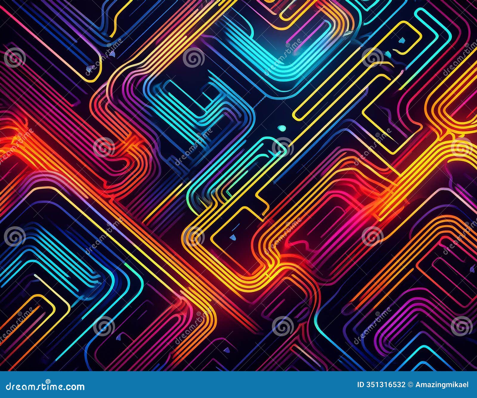 Interlocking Line Labyrinth Stock Photo - Image of geometric ...