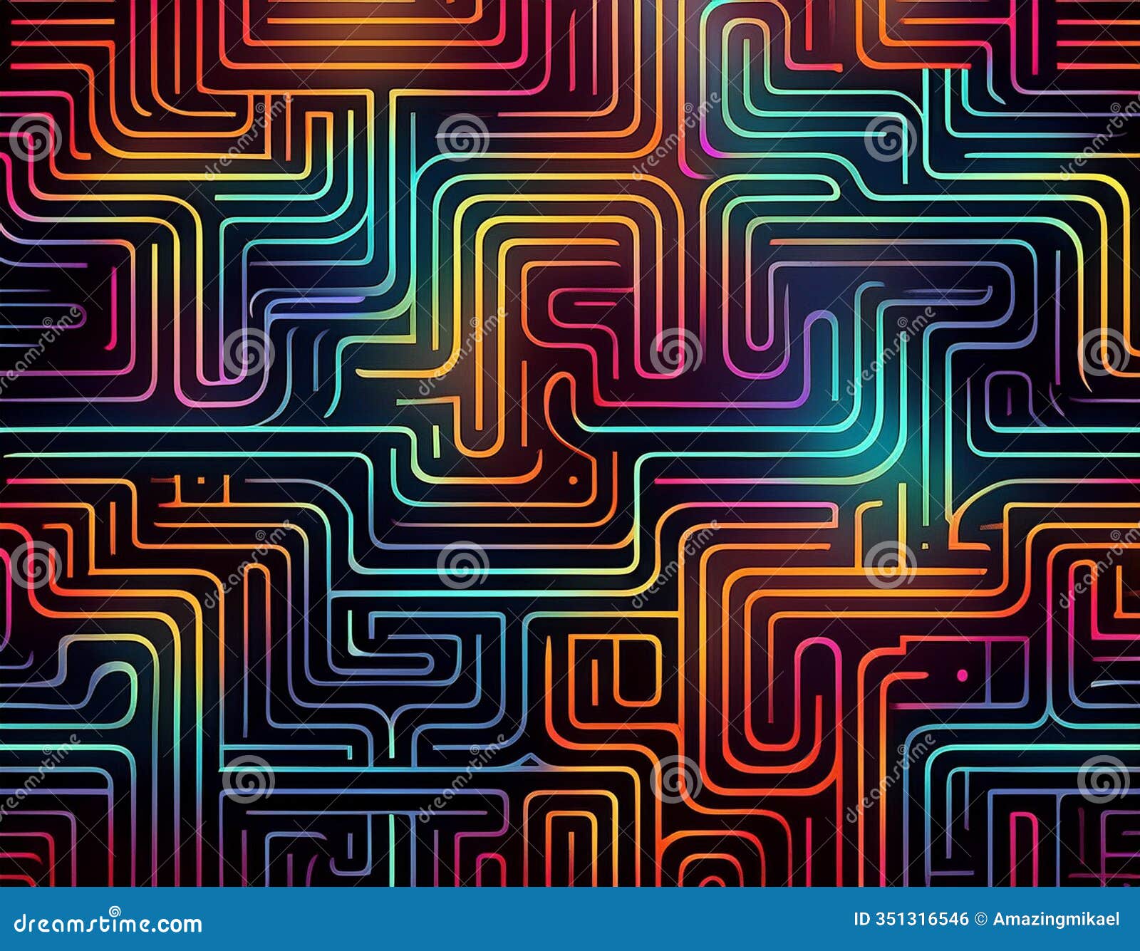 Interlocking Line Labyrinth Stock Photo - Image of abstract, bold ...