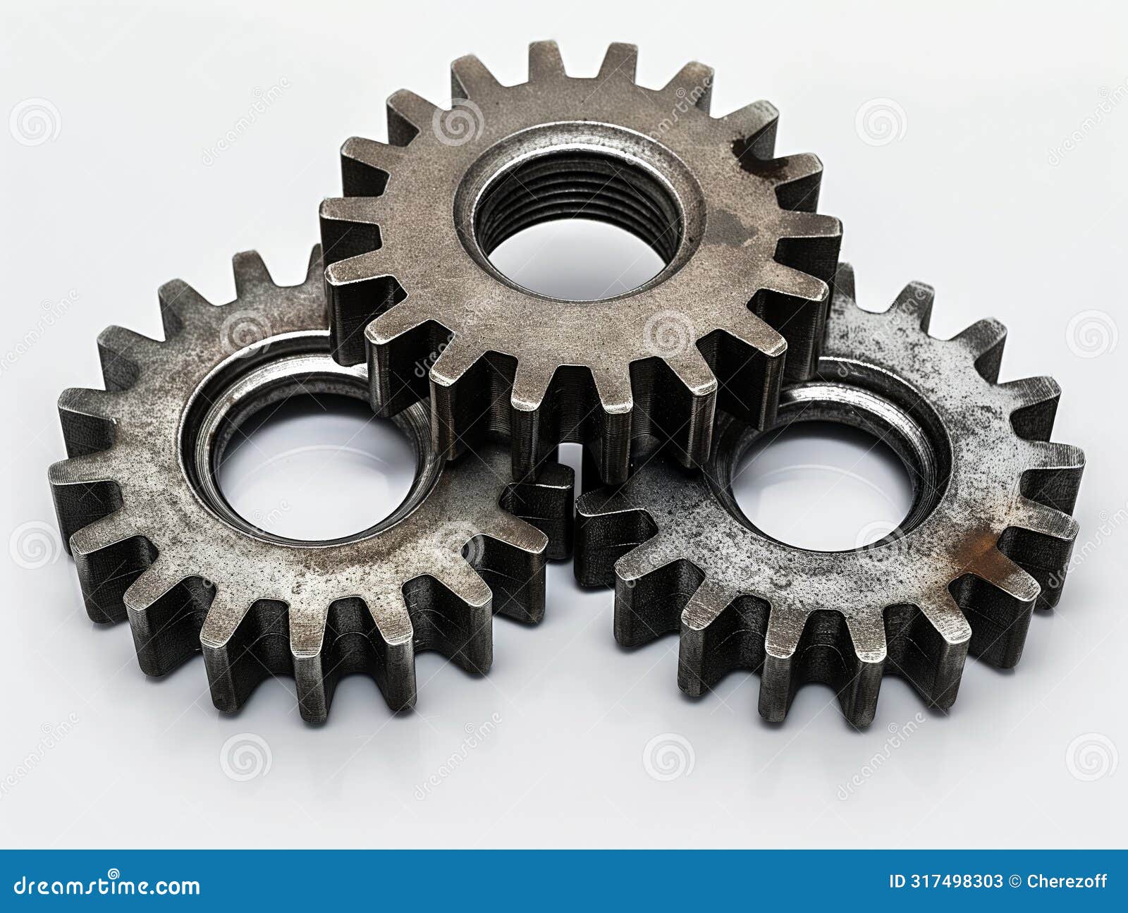 Interlocking Metal Gears stock image. Image of mechanical - 317498303